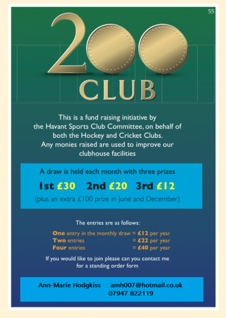 200 Club - Havant Hockey Club